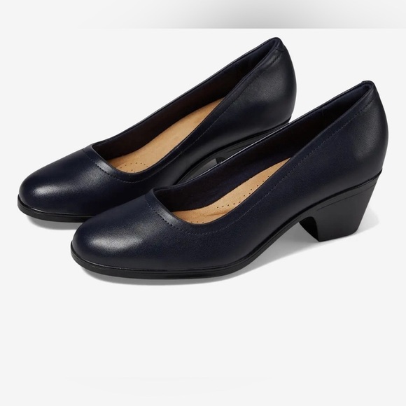 Clarks | Shoes | Clarks Collection Emily2 Ruby 6 2 Navy Blue | Poshmark